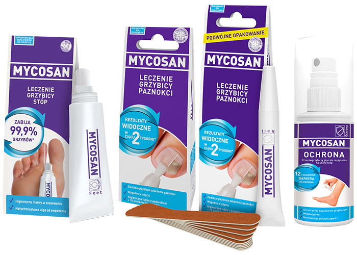 Preparat na grzybicę paznokci i grzybicę stóp – Mycosan